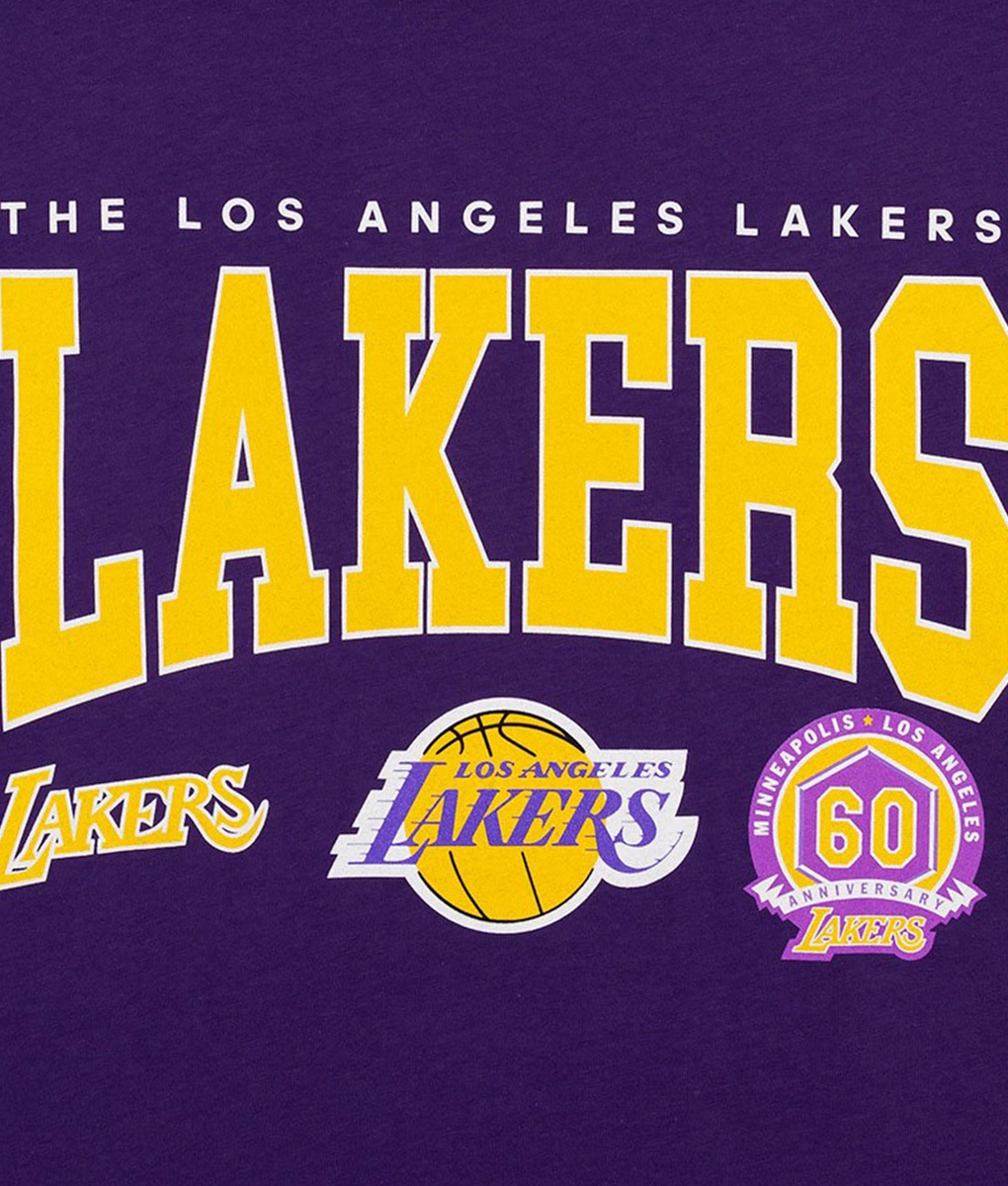 Mitchell & Ness - Nba Hwc Champ Stack Tee Lakers - VegNonVeg