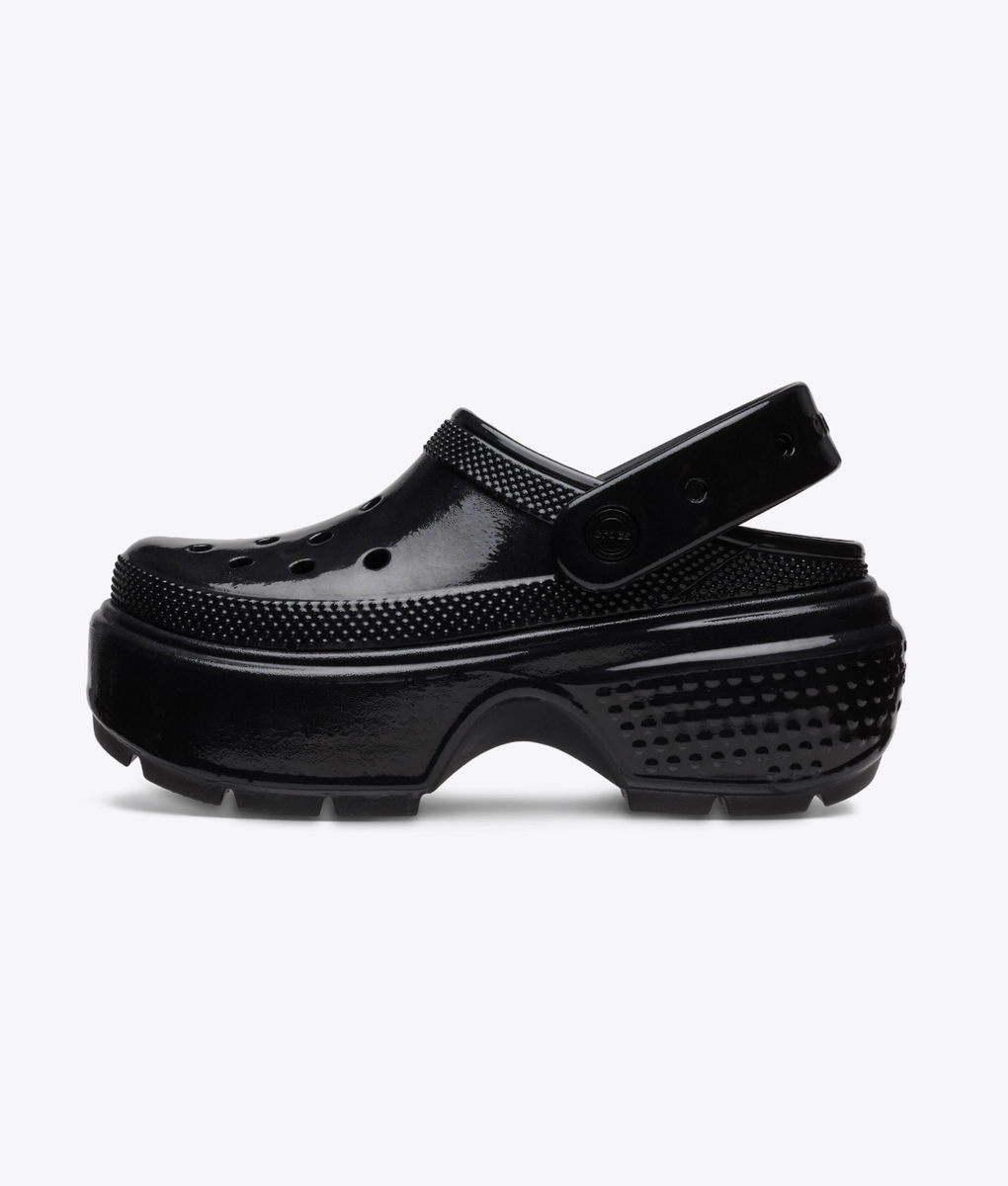 Crocs - CROCS STOMP HIGH SHINE CLOG BLACK l Buy Unisex Slides Online at ...