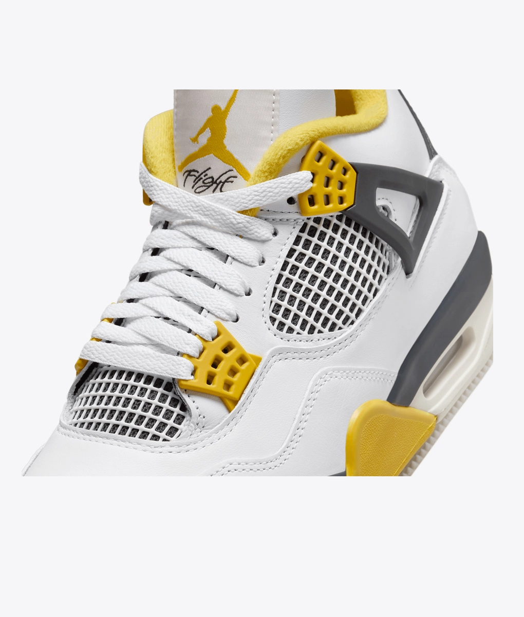 Jordan - JORDAN AIR JORDAN 4 RETRO WHITE/COCONUT MILK-VIVID SULFUR l ...