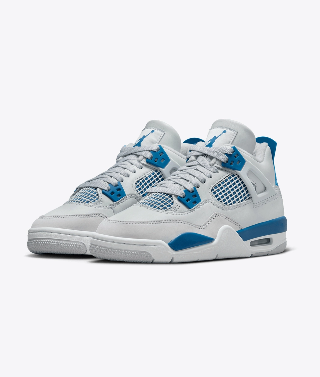 Jordan - Jordan Air Jordan 4 Retro Off White/Military Blue-Neutral Grey ...