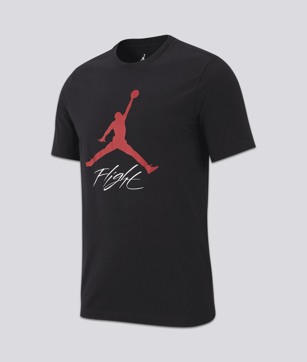 Jordan - JORDAN JUMPMAN FLIGHT TEE BLACK/GYM RED l Buy Men's Tee Online ...