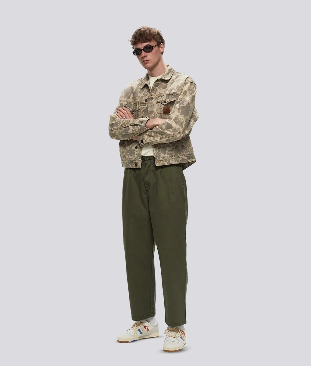 Carhartt WIP - CARHARTT WIP STONE WASHED MERRICK PANT OFFICE GREEN l ...