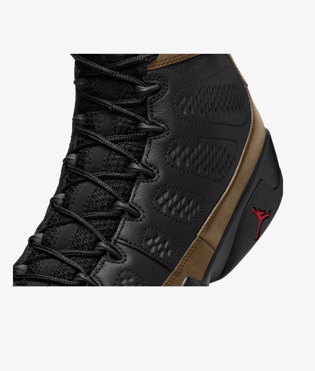 Jordan - JORDAN AIR JORDAN 9 RETRO BLACK/TRUE RED-LIGHT OLIVE l BUY Men ...