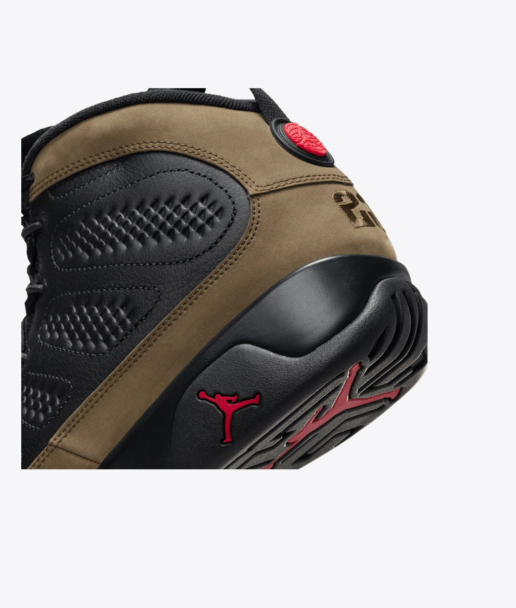 Jordan - JORDAN AIR JORDAN 9 RETRO BLACK/TRUE RED-LIGHT OLIVE l BUY Men ...