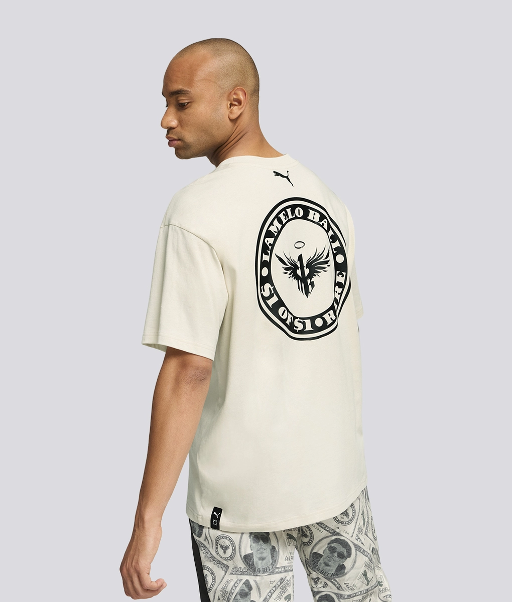 Puma - PUMA MELO BUCKS TEE ALPINE SNOW l Buy Men's Tee Online at ...