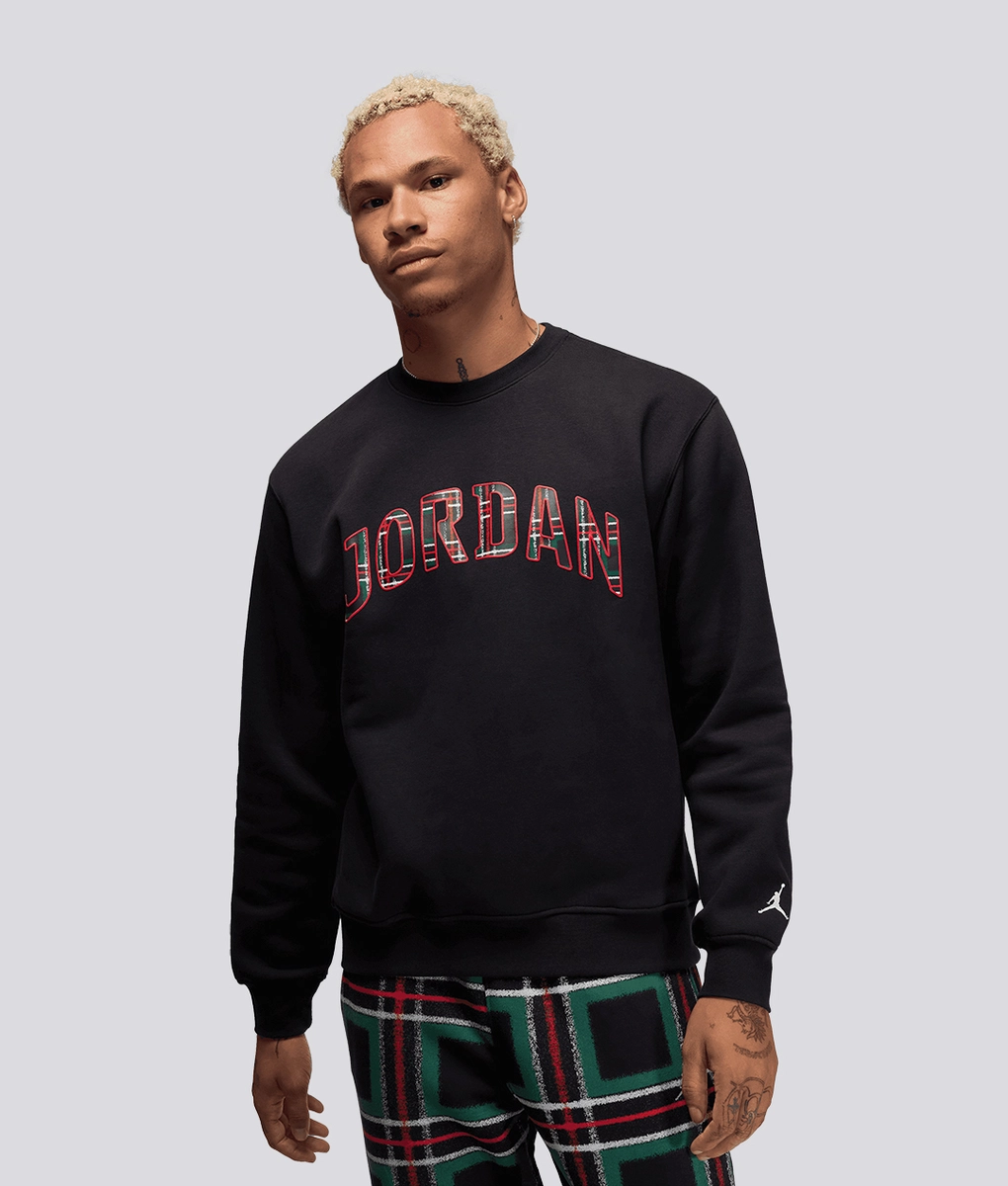 Jordan - JORDAN ESSENTIALS HOLIDAY FLEECE SWEATSHIRT BLACK/SAIL l Buy ...