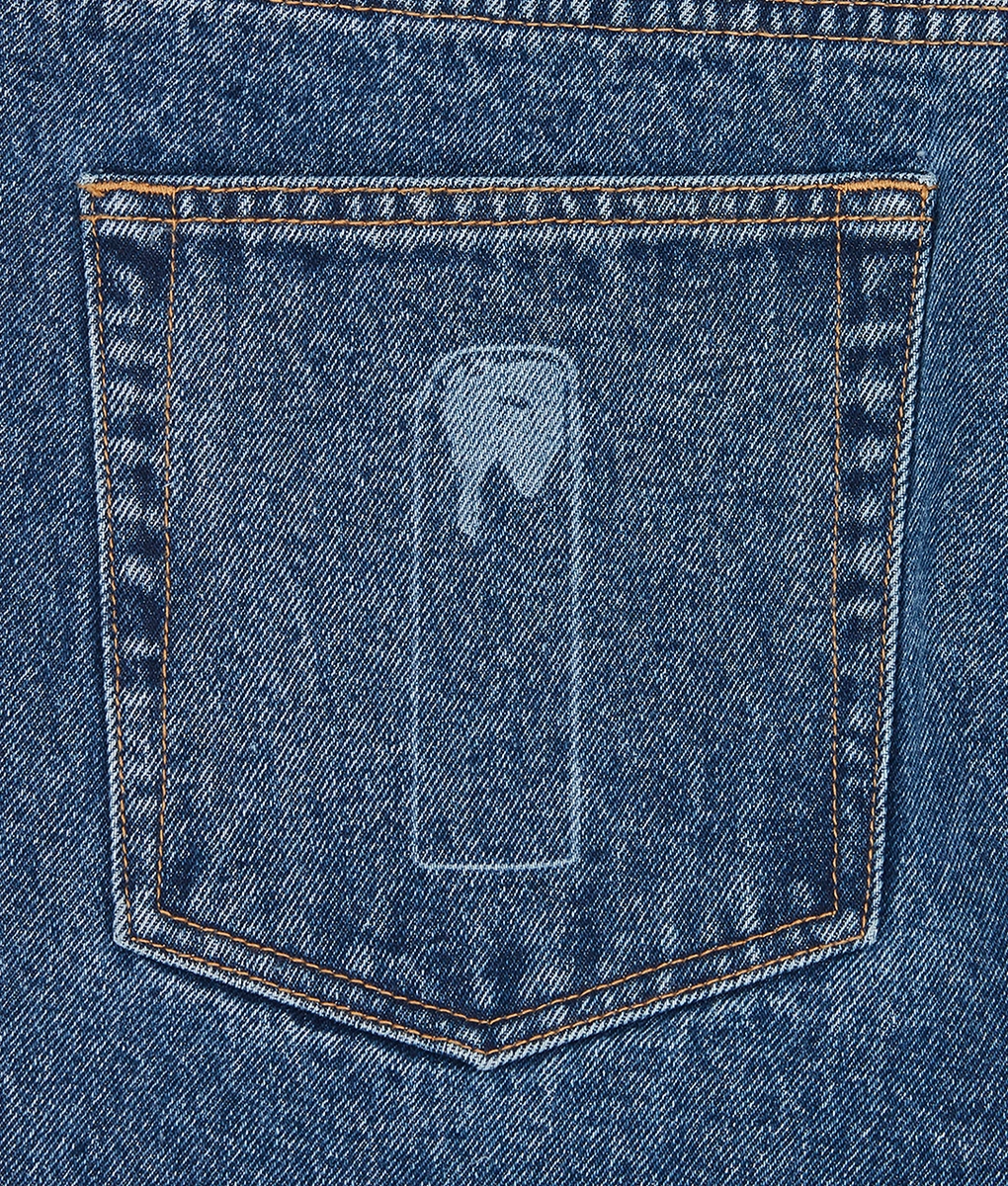 Icecream - ICECREAM MID WASHED RUNNING DOG LAZER DRIP DENIM PANT BLUE l ...