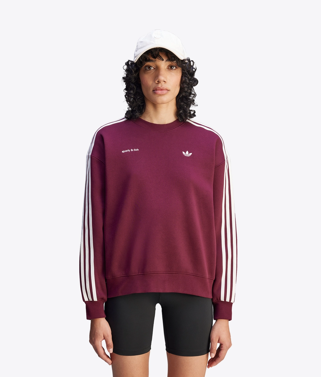 Adidas Originals - ADIDAS ORIGINALS X SPORTY AND RICH SWEATSHIRT MAROON ...