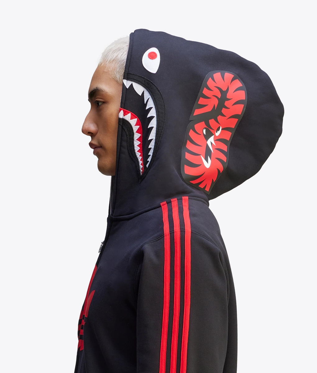 Adidas Originals - ADIDAS ORIGINALS X BAPE SHARK HOODIE BLACK l Buy Men ...