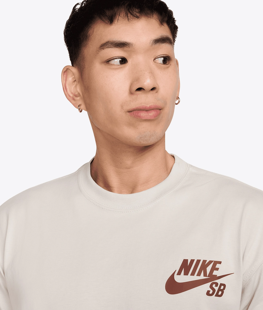 Nike - NIKE SB LBR LOGO TEE LIGHT BONE l Buy Men's Tee Online at VegNonVeg - VegNonVeg