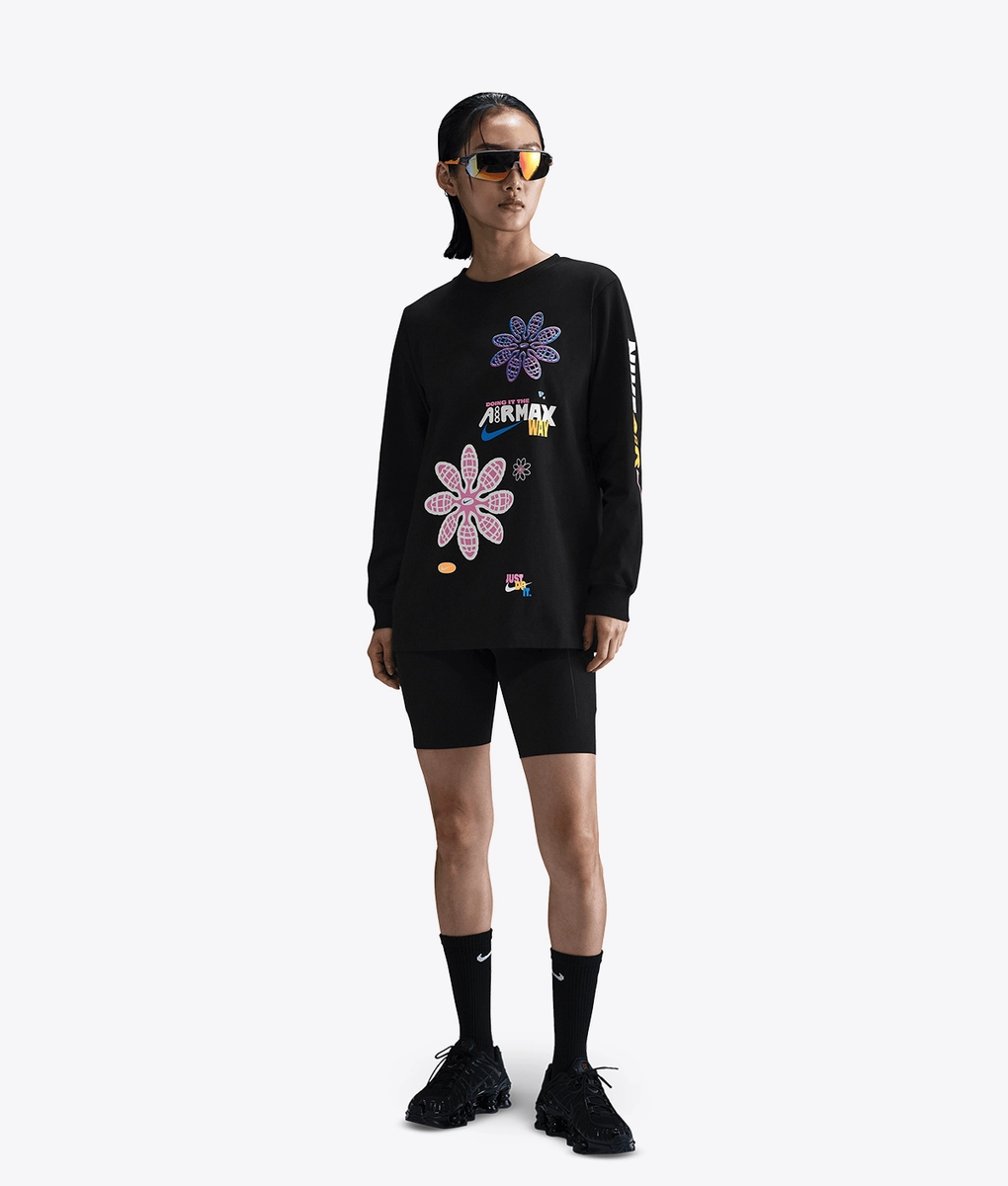 Nike - NIKE SPORTSWEAR AMD LONG SLEEVE GRAPHIC TEE BLACK l Buy Women's ...