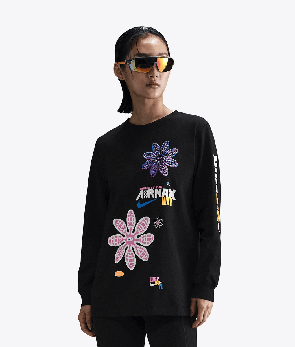 Nike - NIKE SPORTSWEAR AMD LONG SLEEVE GRAPHIC TEE BLACK l Buy Women's ...