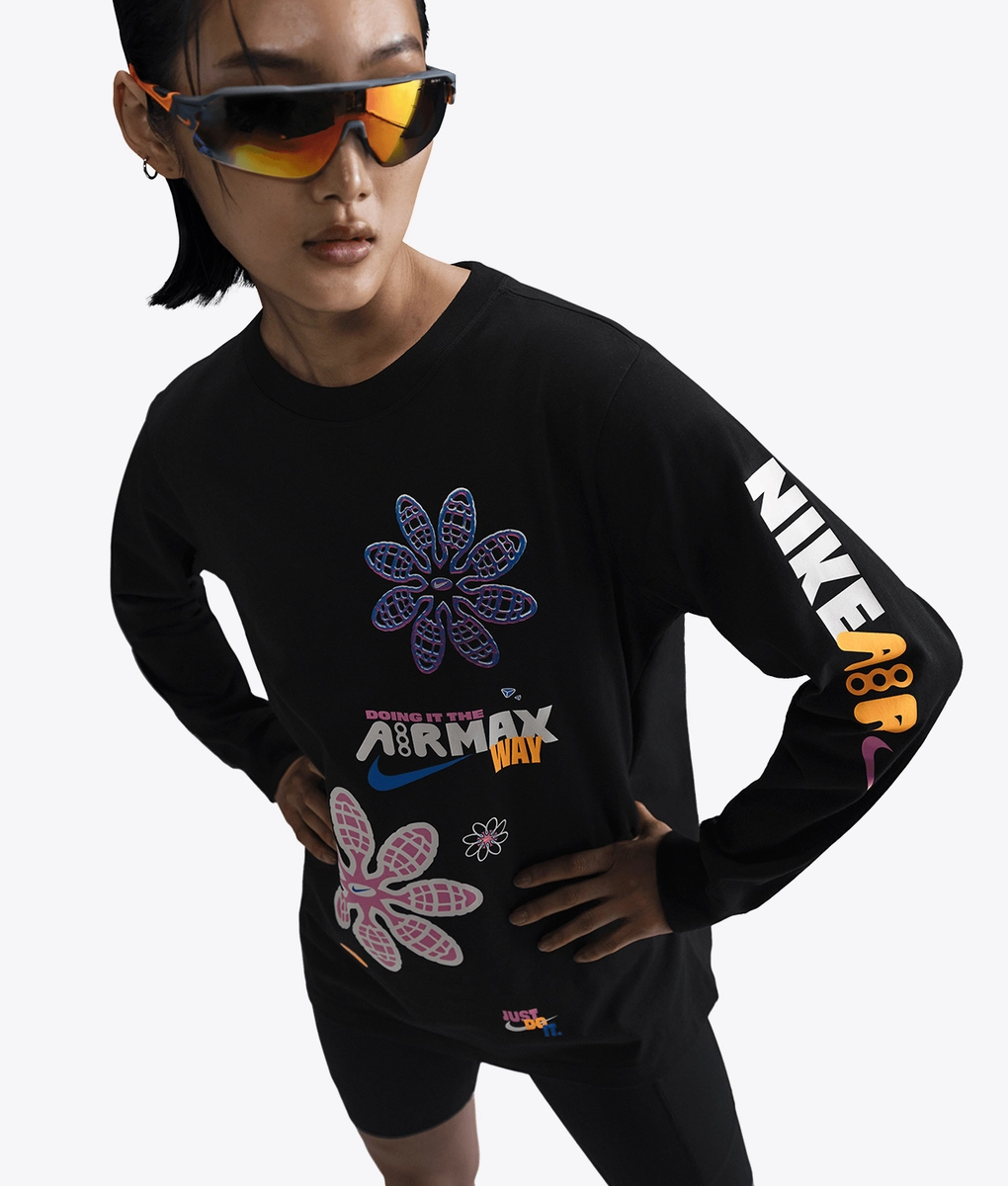 Nike - NIKE SPORTSWEAR AMD LONG SLEEVE GRAPHIC TEE BLACK l Buy Women's ...