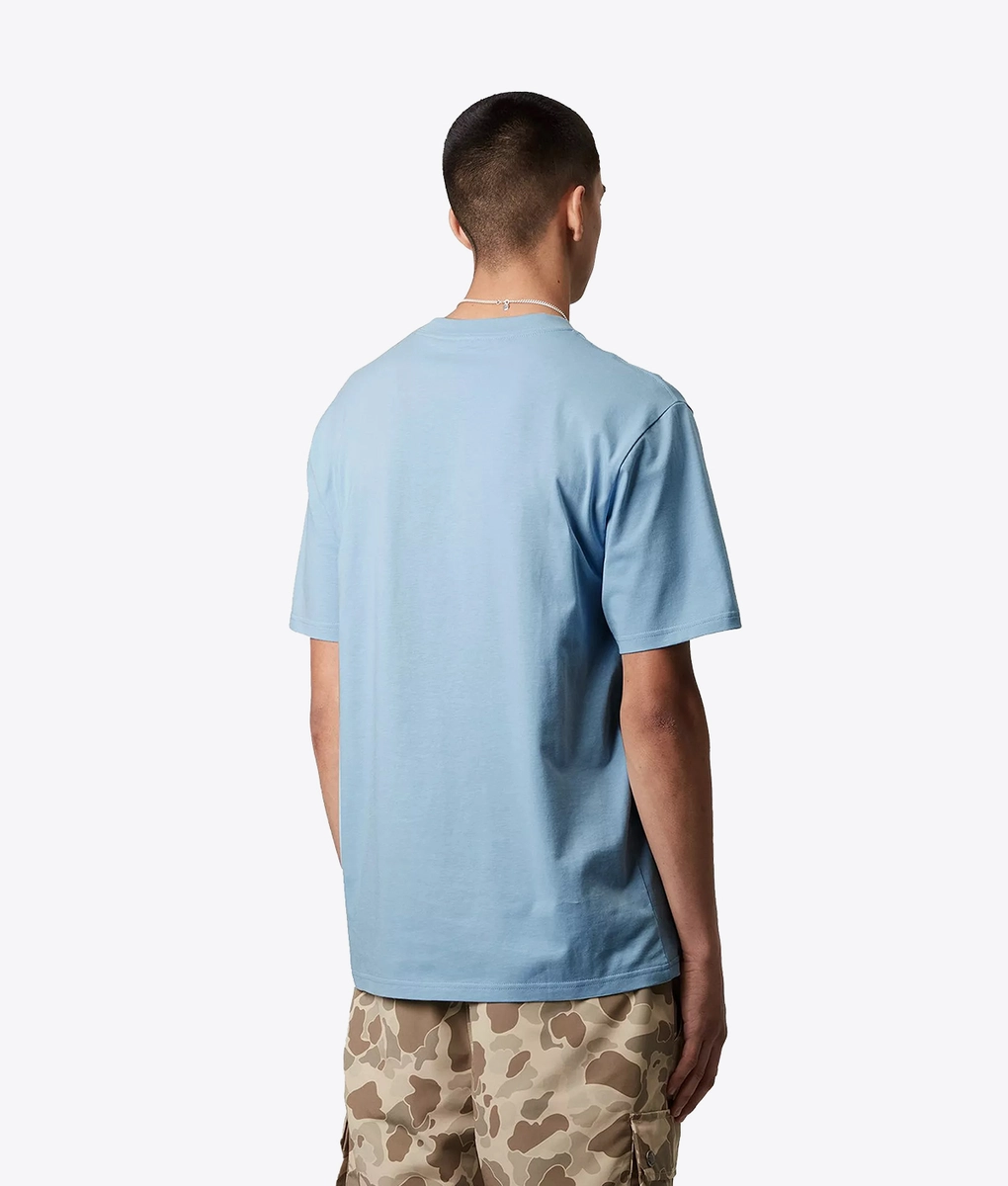 Carhartt WIP - CARHARTT WIP SHORT SLEEVE SCRIPT T-SHIRT BLUEBIRD/FLEUR ...