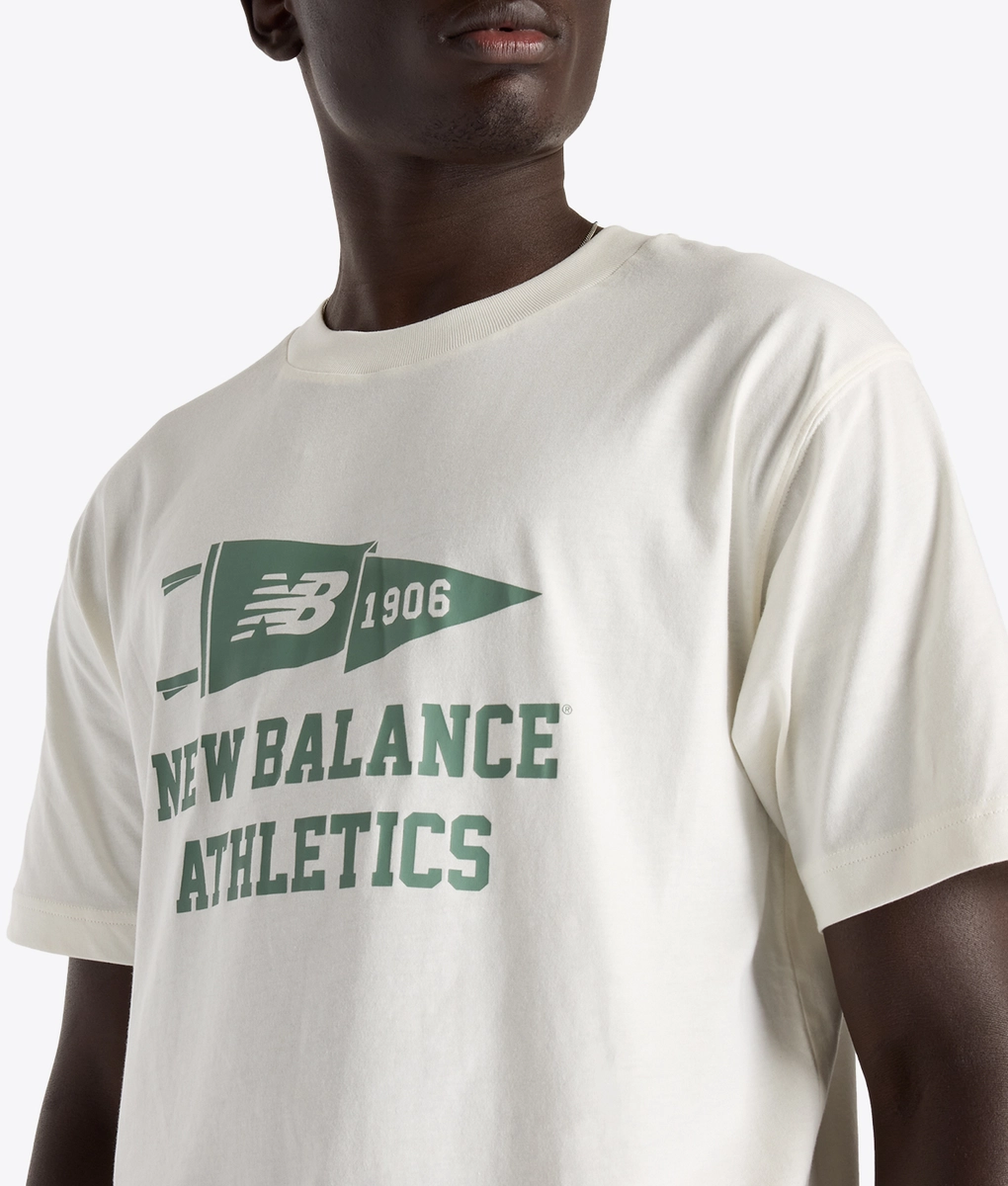 New Balance - NEW BALANCE VARSITY PENNANT T-SHIRT SEA SALT l Buy Men's ...