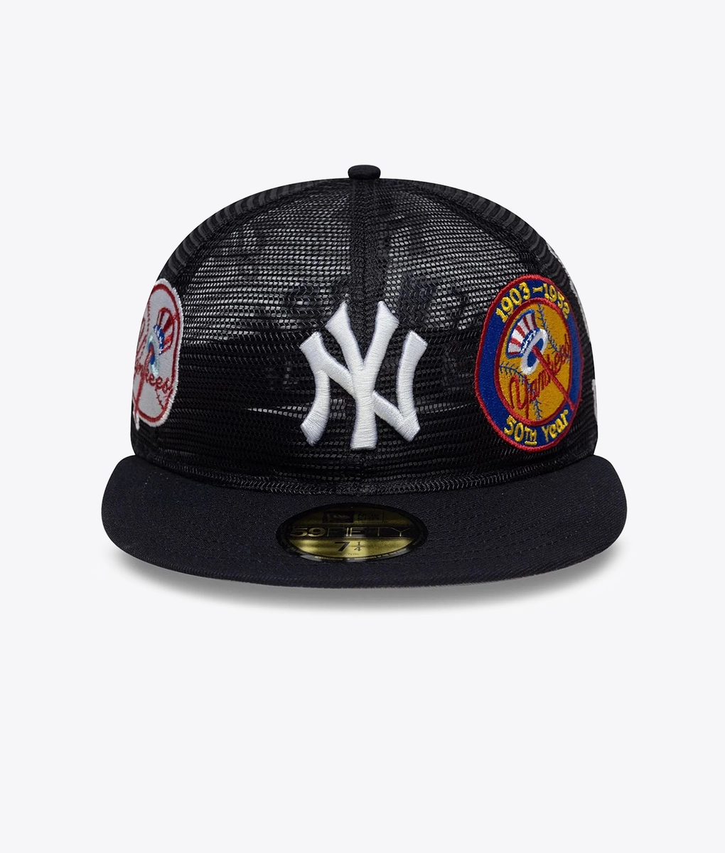 New Era - NEW ERA 59FIFTY AOP MESH NEW YORK YANKEES FITTED CAP NAVY ...