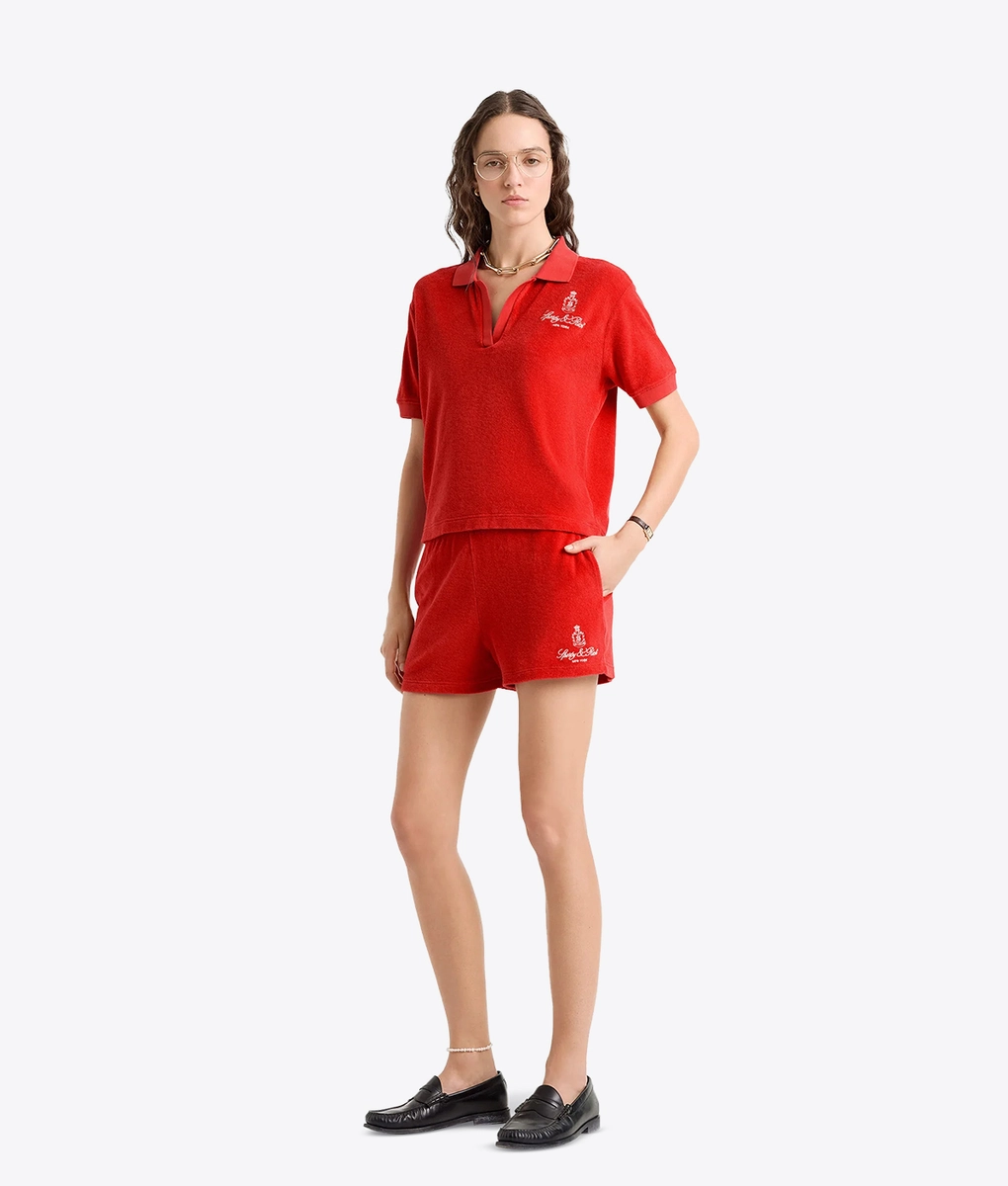 Sporty & Rich - Sporty & Rich Vendome Terry Short Fire Red | Buy Women ...