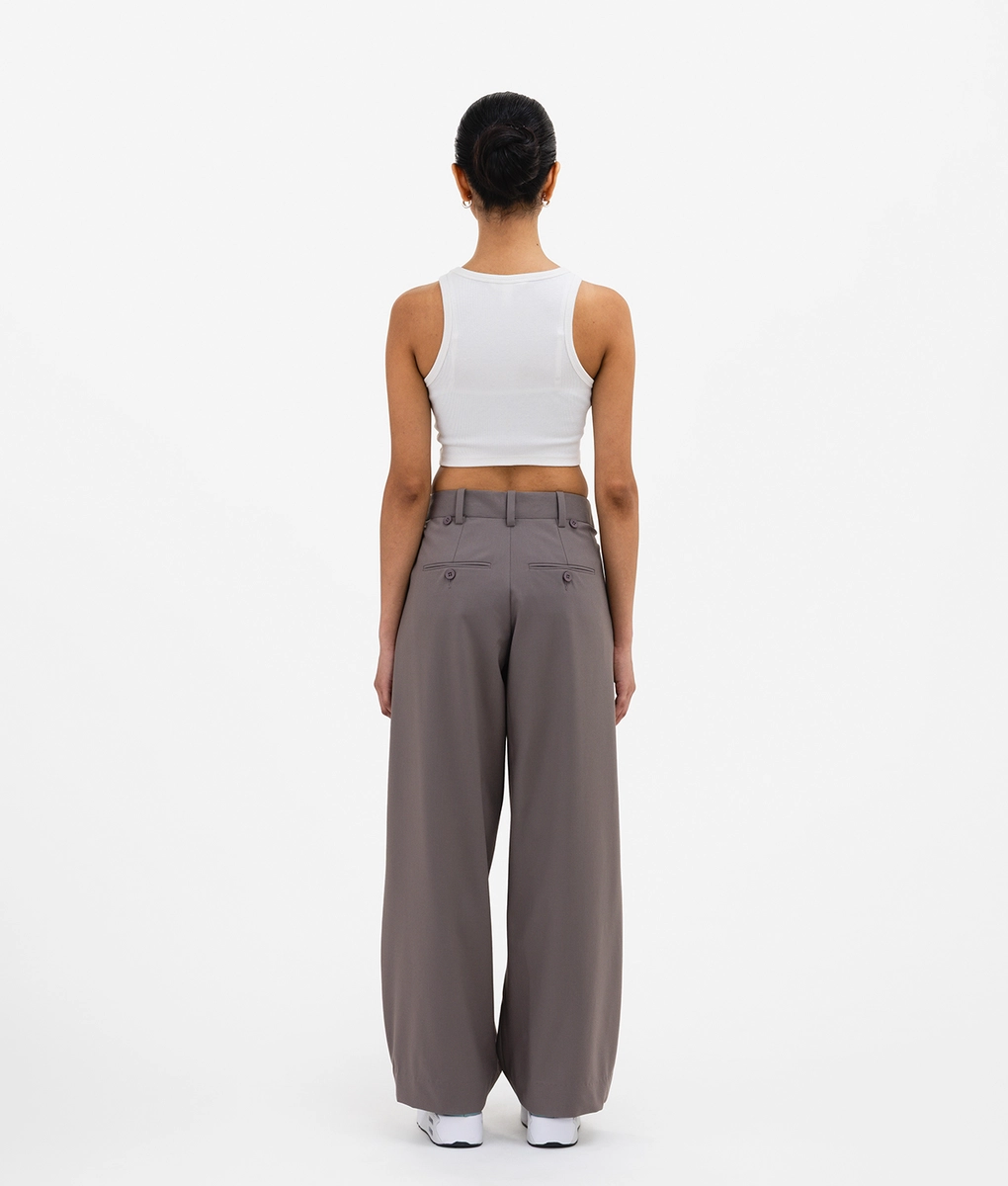 VegNonVeg - Veg Non Veg Pleated Pants Ash | Buy Unisex Pants Online At VegNonVeg - VegNonVeg
