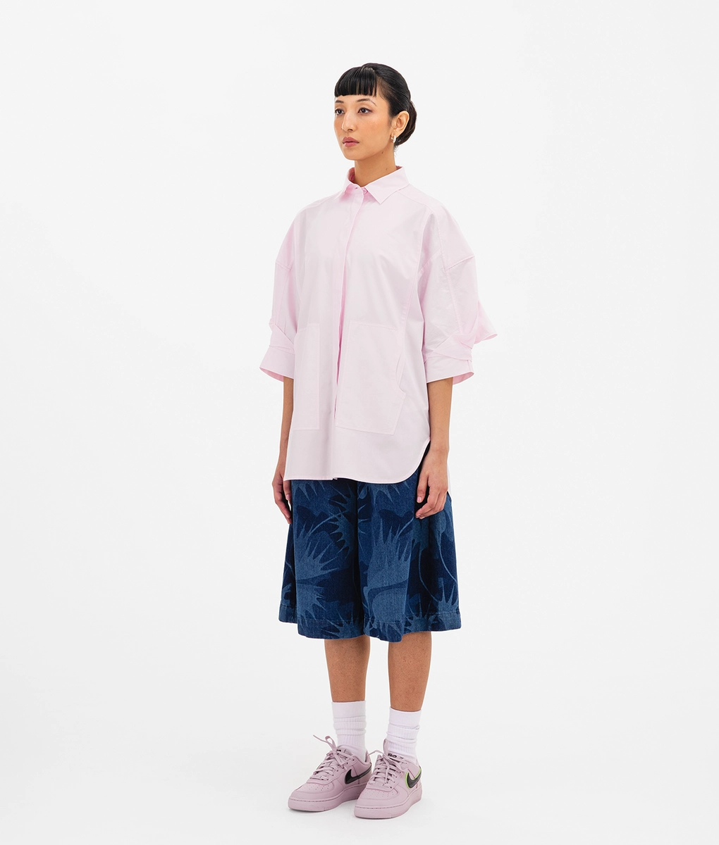 VegNonVeg - Veg Non Veg Ruffle Shirt Pale Lilac | Buy Women's Shirts ...