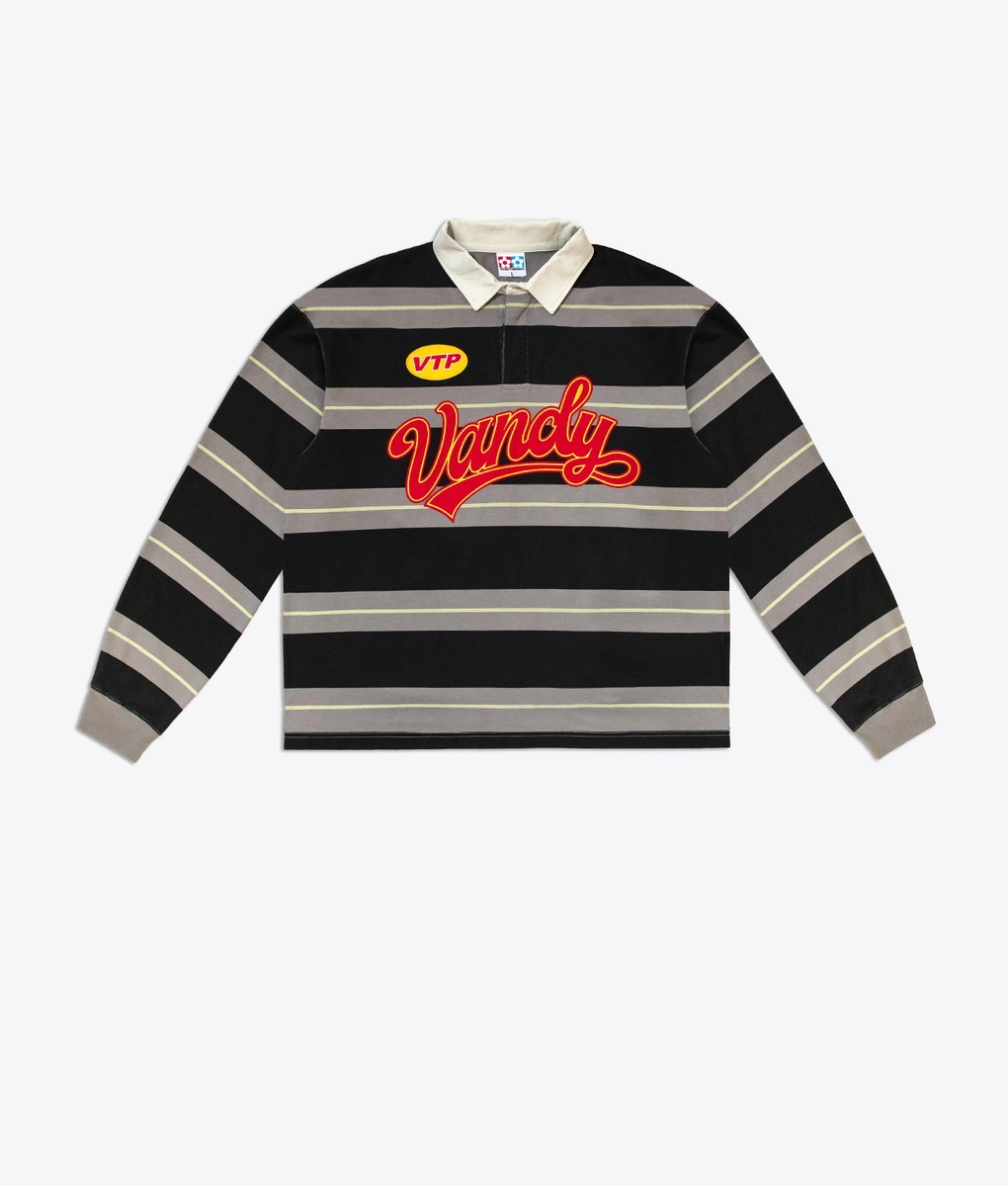 Vandy The Pink - Vandy The Pink Patchwork Long Sleeve Polo T-Shirt ...