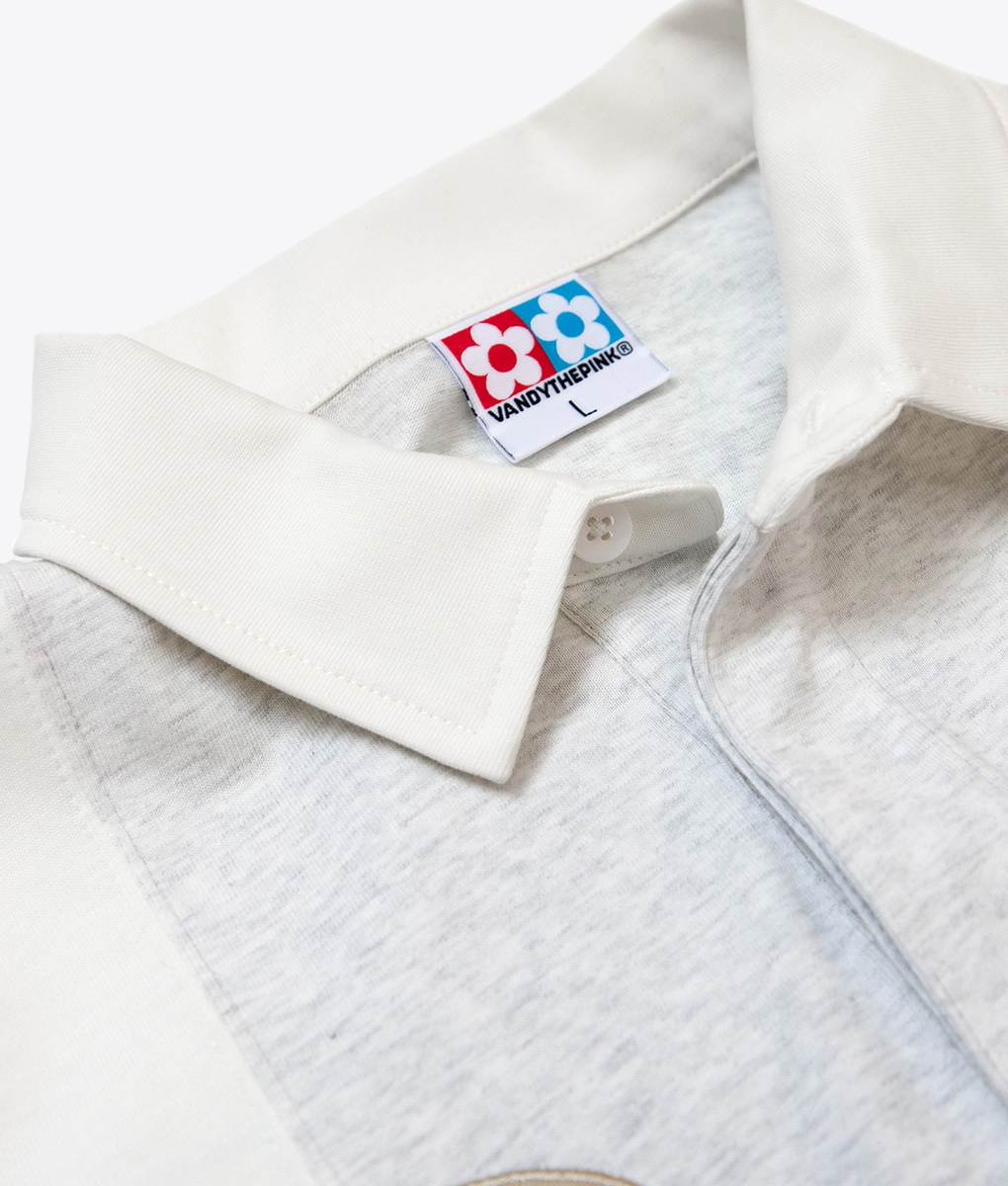 Vandy The Pink - Vandy The Pink Patchwork Long Sleeve Polo T-Shirt ...
