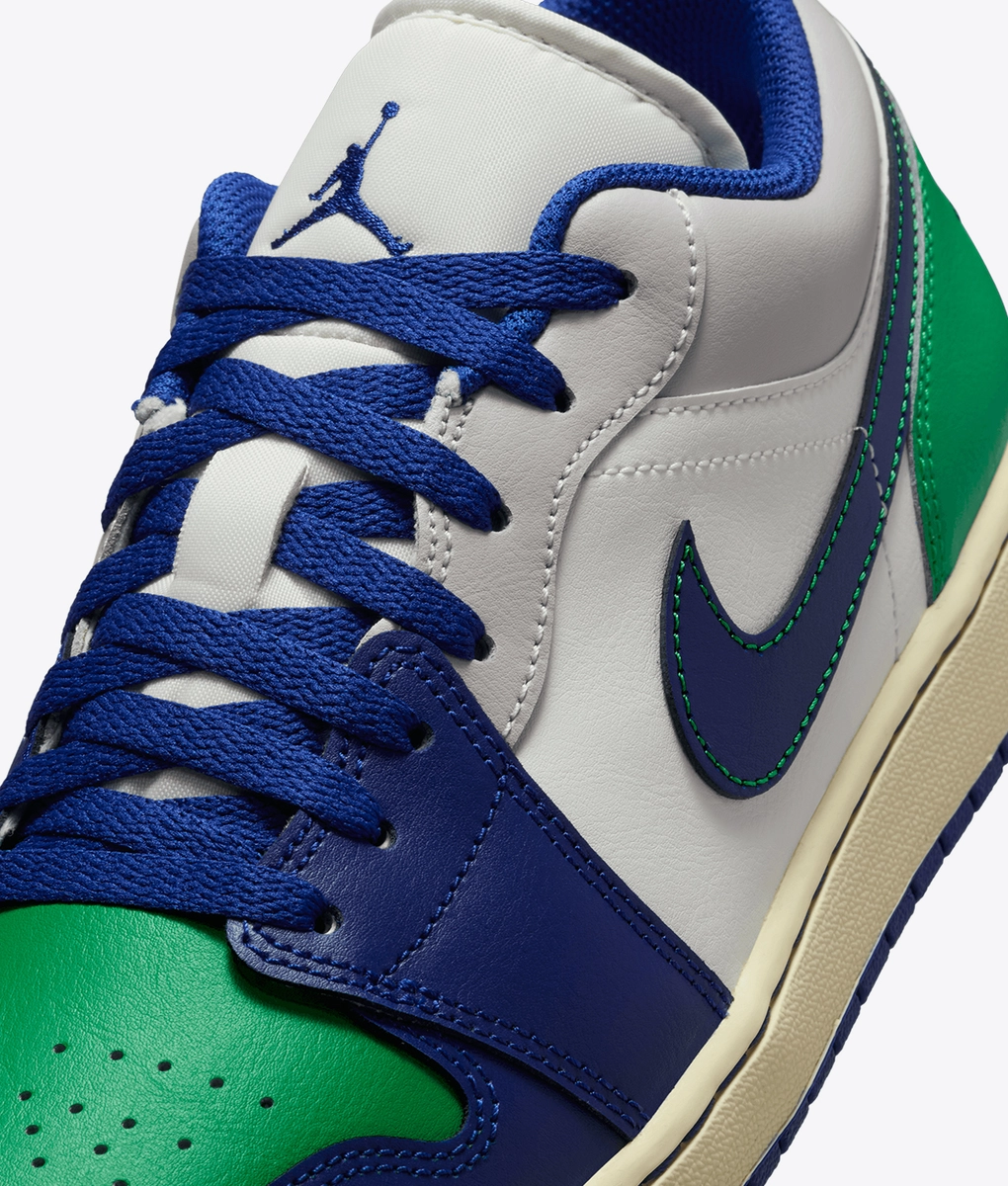Jordan - Jordan Air Jordan 1 Low Sail/Deep Royal Blue-Stadium Green ...