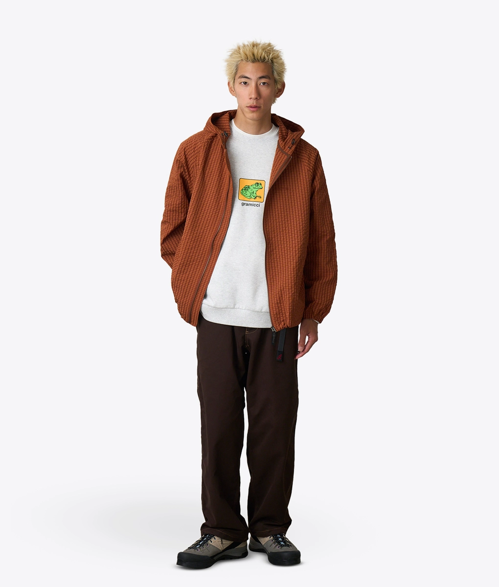 Gramicci - Gramicci Northside Plaid Hooded Jacket Brick | Buy Men's ...