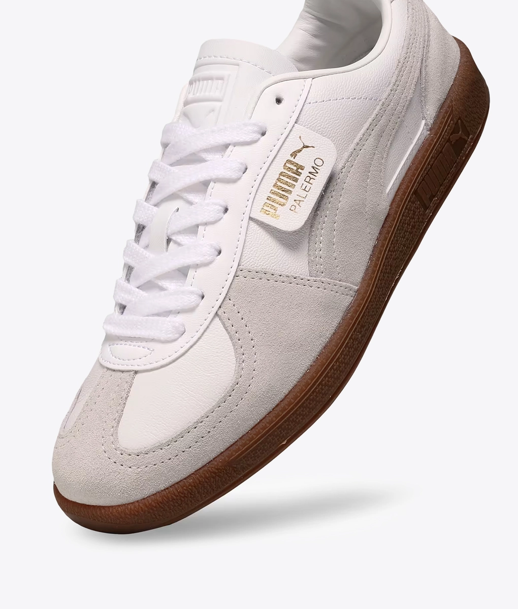 Puma - Puma Palermo Leather Puma White/Glacial Gray-Gum | Buy Unisex ...