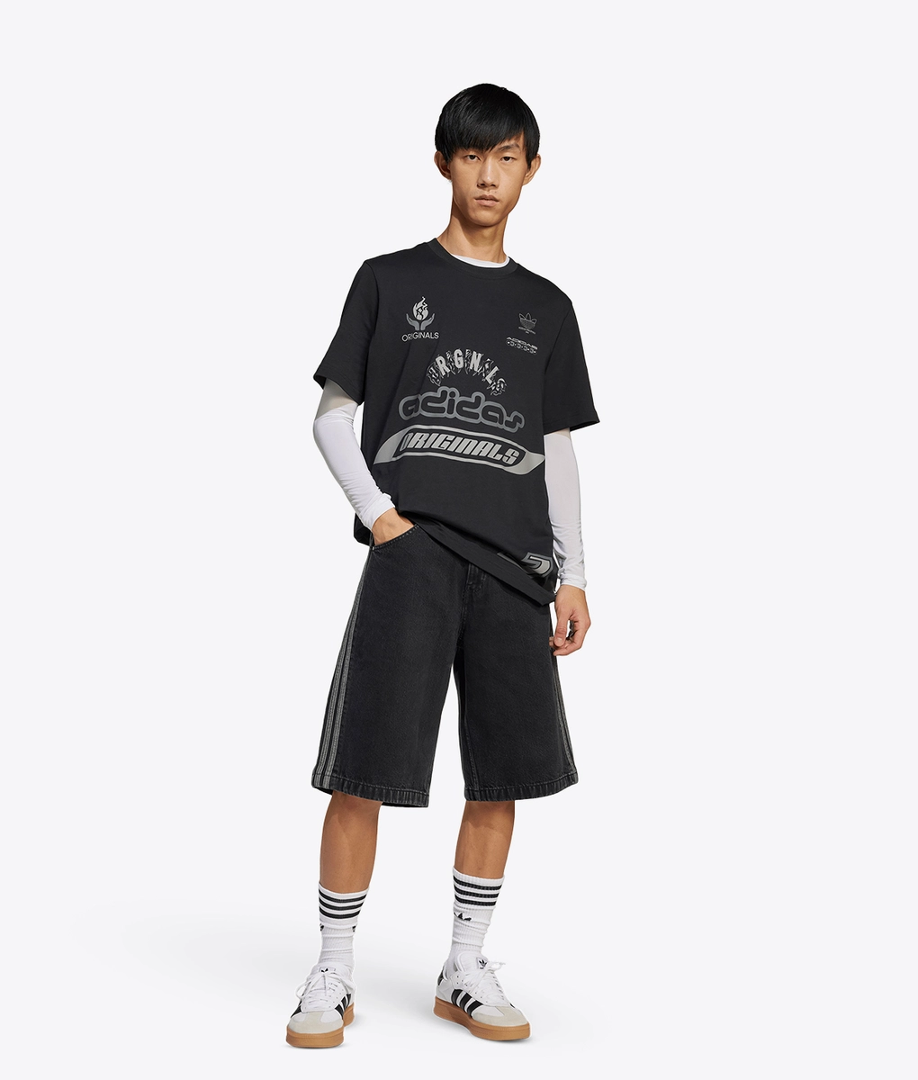 Adidas Originals - Adidas Originals Firebird Denim Short True Black ...