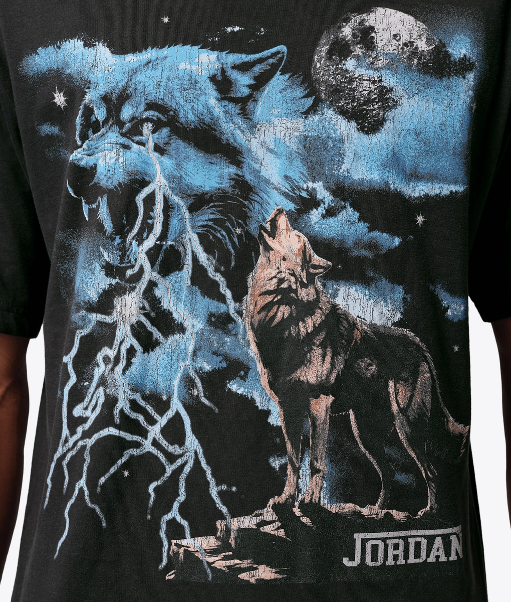 Jordan - JORDAN HOWL GRAPHIC CREW T-SHIRT - VegNonVeg