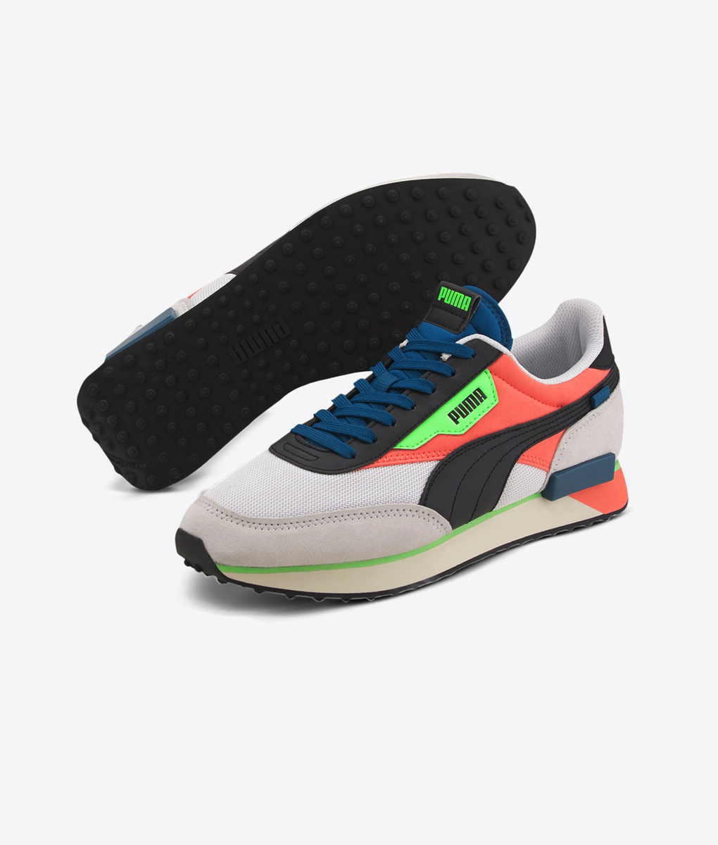 Puma - Future Rider Neon Play 'Puma White-Fusion Coral' - VegNonVeg