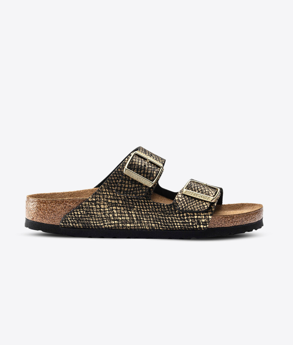 Birkenstock - Buy Birkenstock ARIZONA MF 'SHINY PYTHON BLACK' - VegNonVeg
