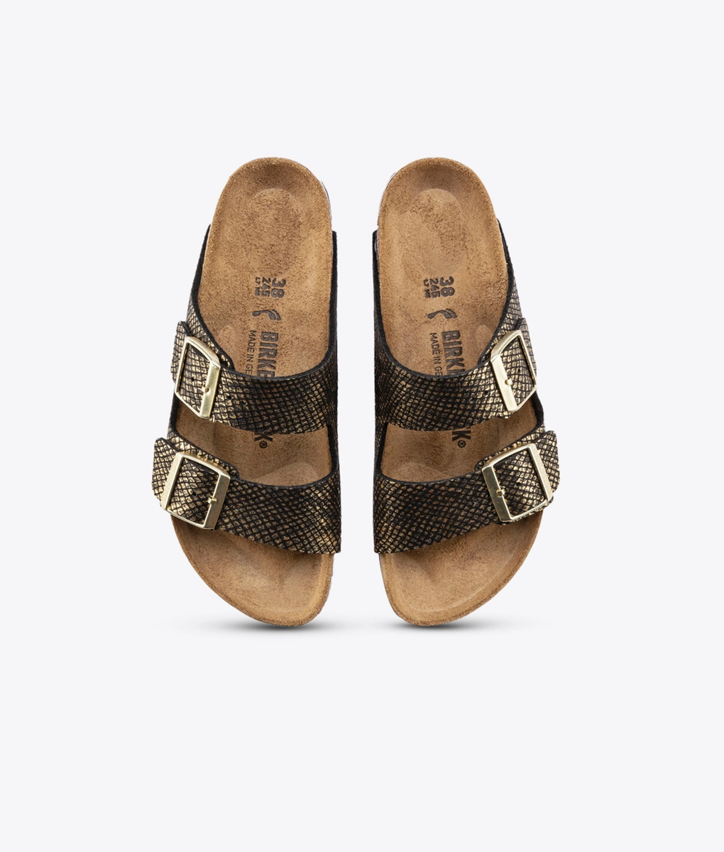 Birkenstock - Buy Birkenstock ARIZONA MF 'SHINY PYTHON BLACK' - VegNonVeg