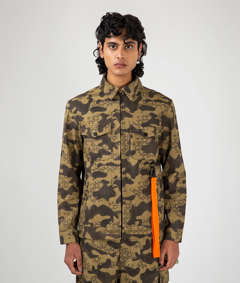 VegNonVeg - Ajrakh Camo Shacket - VegNonVeg