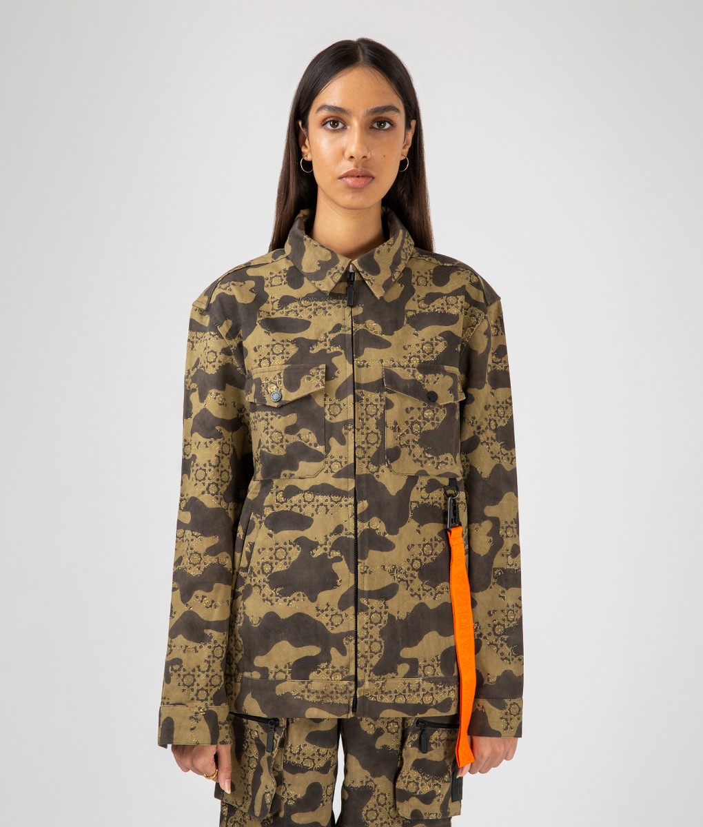 VegNonVeg - Ajrakh Camo Shacket - VegNonVeg