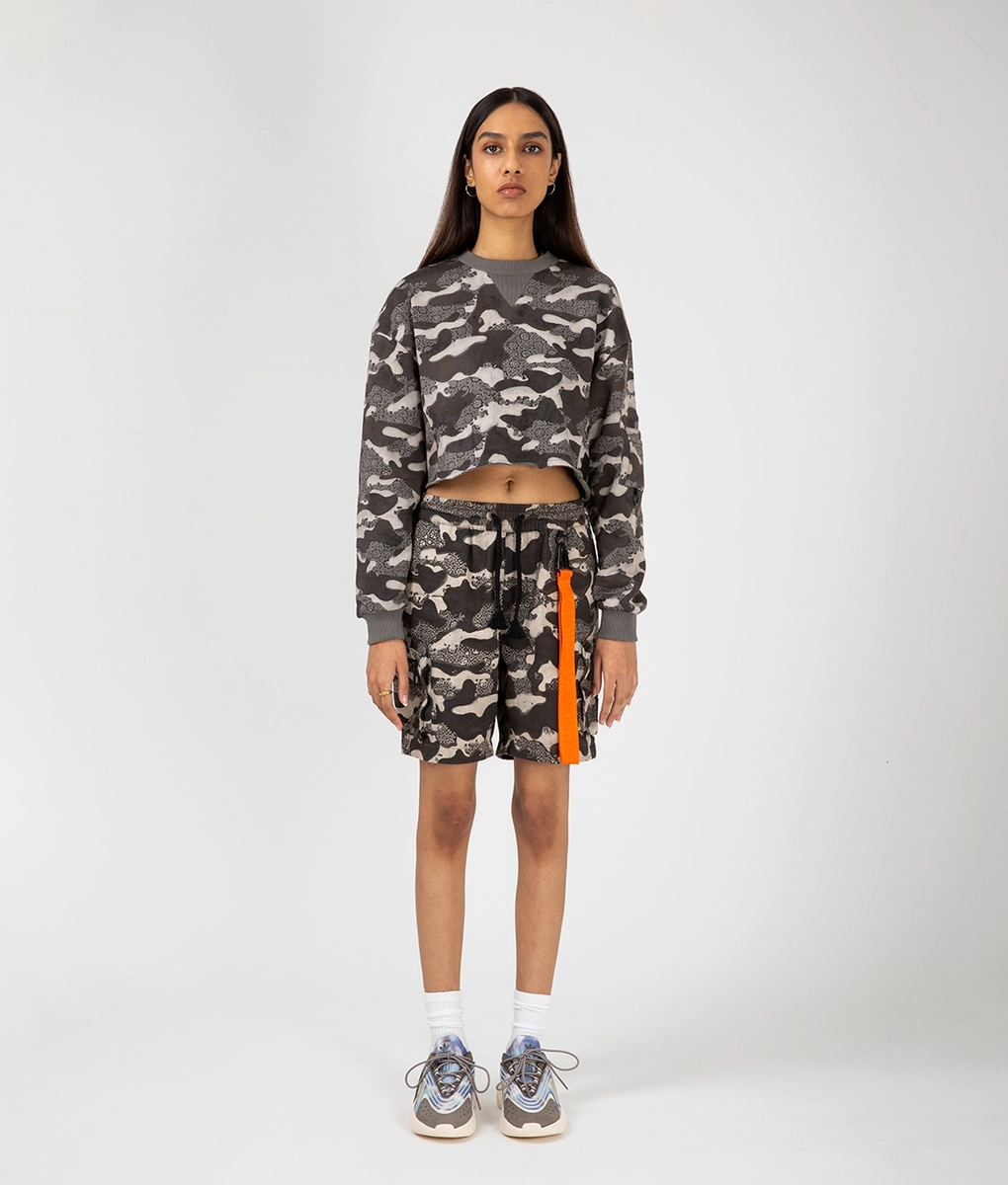 VegNonVeg - Ajrakh Camo Crop Top - VegNonVeg