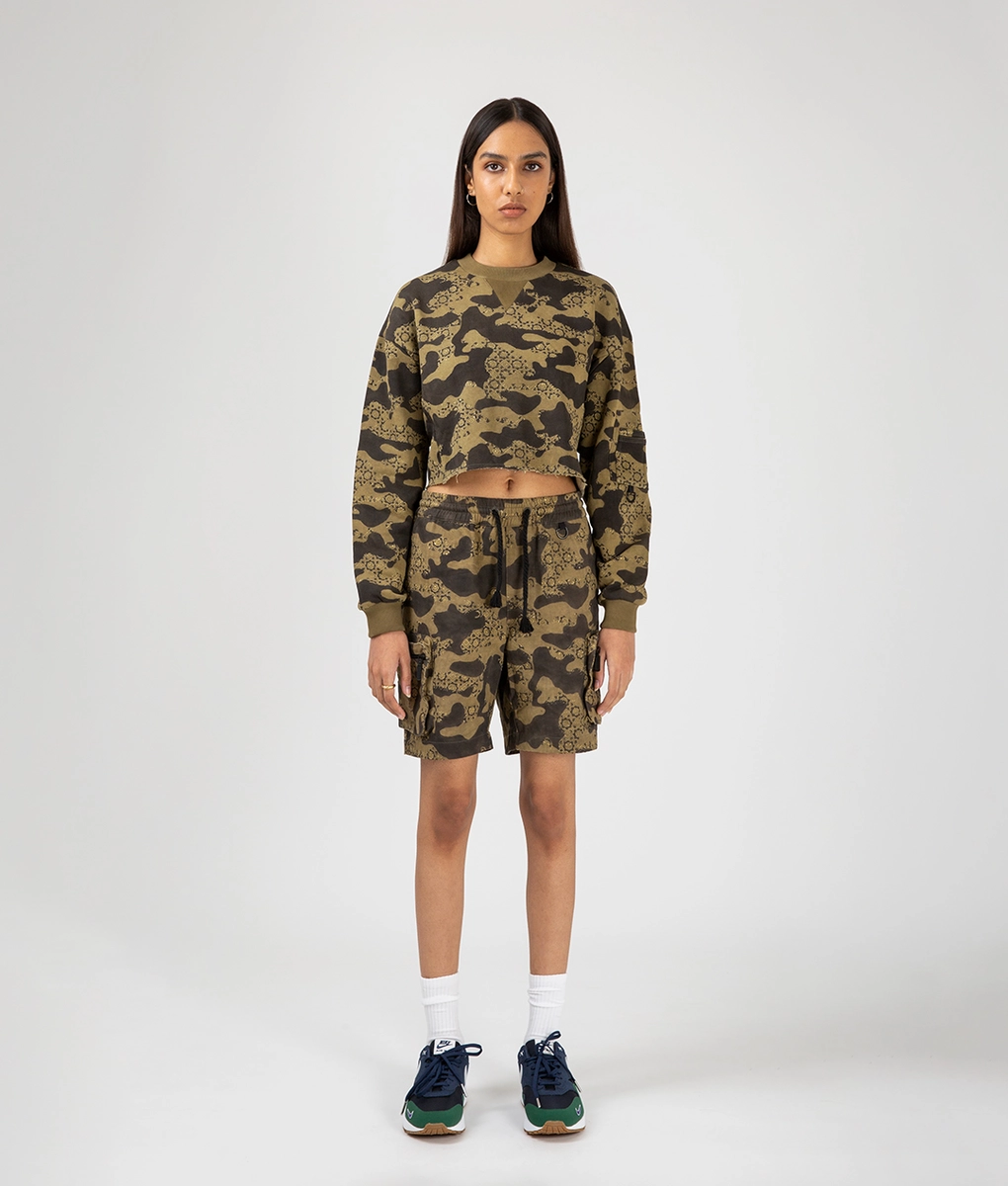 VegNonVeg - Ajrakh Camo Crop Top - VegNonVeg