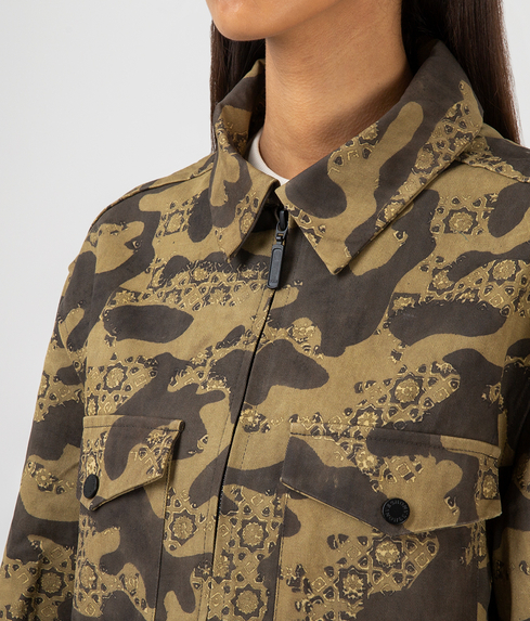 VegNonVeg - AJRAK CAMO SHACKET 'GREEN' - VegNonVeg