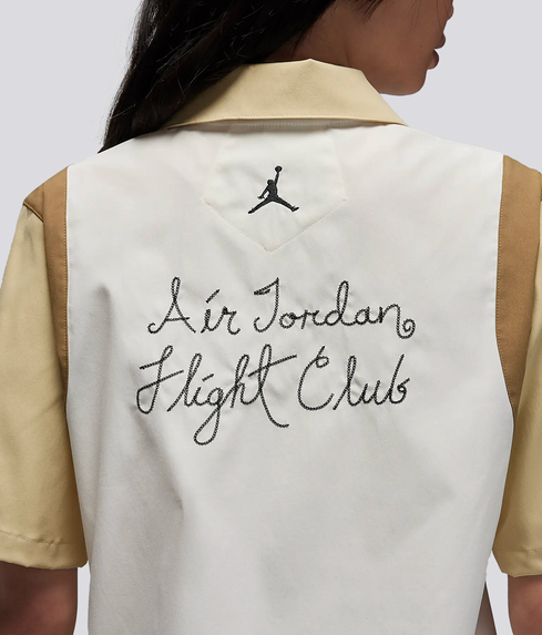 Jordan - JORDAN BUTTON-UP SHIRT 'SAIL/TEAM GOLD/BROWN KELP' - VegNonVeg