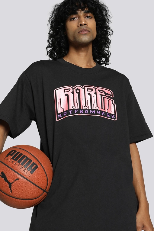 Puma - MELO IRIDESCENT SHORT SLEEVE TEE I 'PUMA BLACK' - VegNonVeg