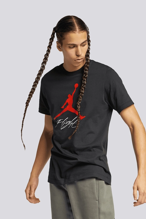 Jordan - JUMPMAN FLIGHT HBR TEE 'BLACK/GYM RED' - VegNonVeg