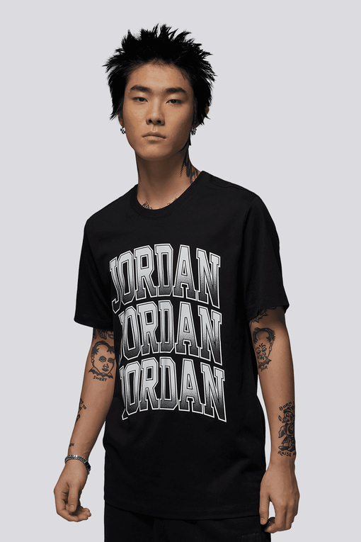 Jordan - JORDAN STACK SHORT SLEEVE T-SHIRT BLACK/WHITE l Buy Men's T ...