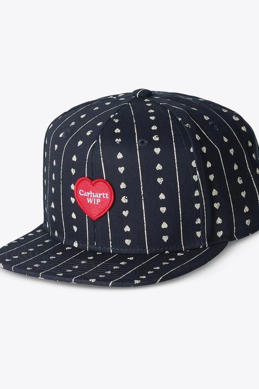 Carhartt WIP - CARHARTT WIP DREWE PINSTRIPE HEART CAP INK/NATURAL-DARK ...