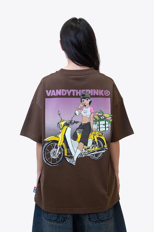 Vandy The Pink - Vandy The Pink Bike Girl Graphic T-Shirt Brown | Buy ...