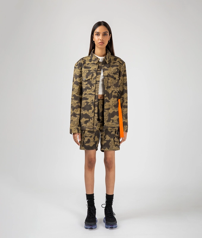 VegNonVeg - Ajrakh Camo Shacket - VegNonVeg