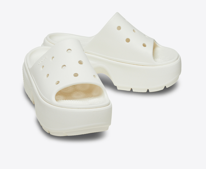 Crocs - STOMP SLIDE 'CHALK' - VegNonVeg