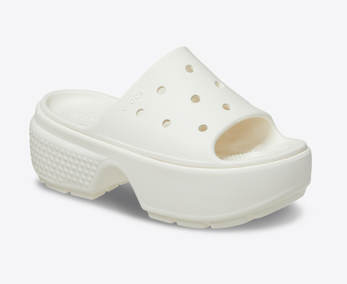 Crocs - STOMP SLIDE 'CHALK' - VegNonVeg