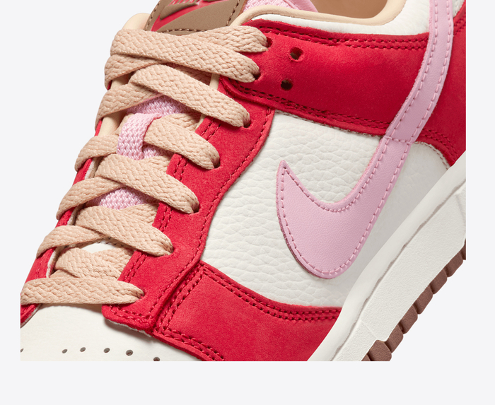 Nike - DUNK LOW PREMIUM 'SPORT RED/SHEEN-STRAW-SAIL' - VegNonVeg