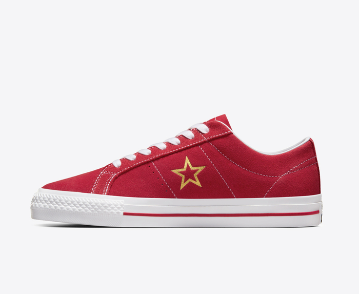 Converse - ONE STAR PRO OX 'VARSITY RED/WHITE/GOLD' - VegNonVeg