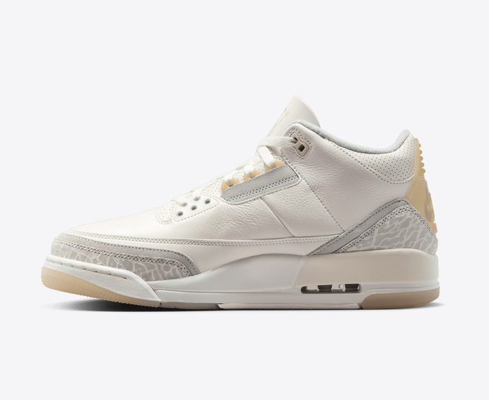 Jordan - AIR JORDAN 3 RETRO CRAFT 'IVORY/GREY MIST-CREAM' - VegNonVeg